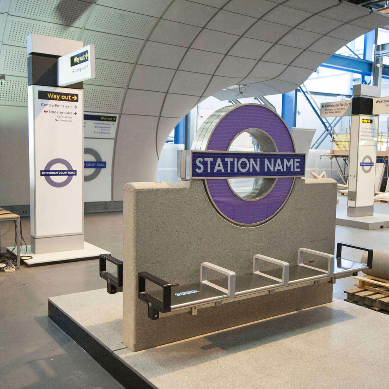 Elizabeth line Station Benches & Lean-bar | Industrial Design ...