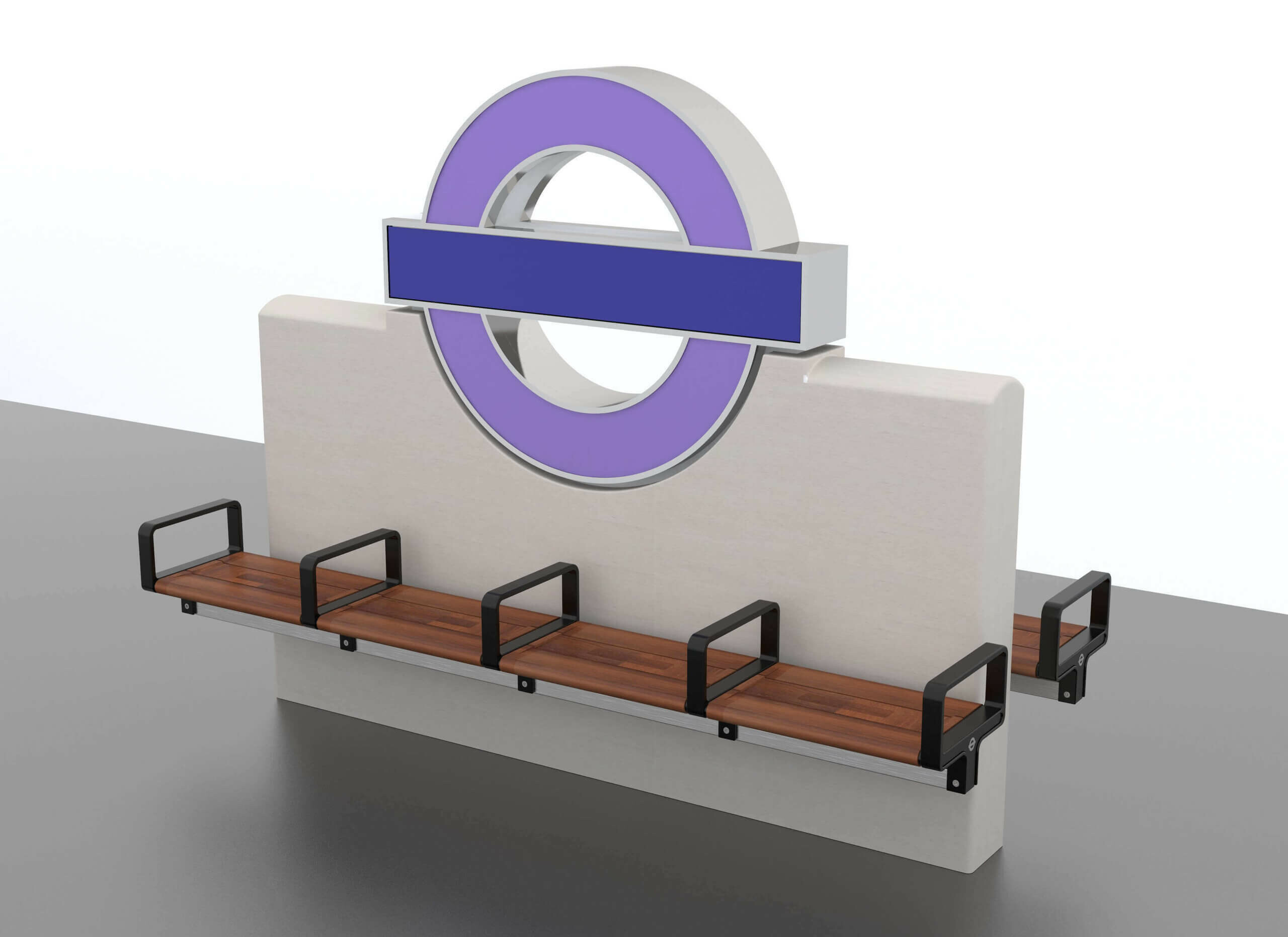 Elizabeth line Station Benches & Lean-bar | Industrial Design ...